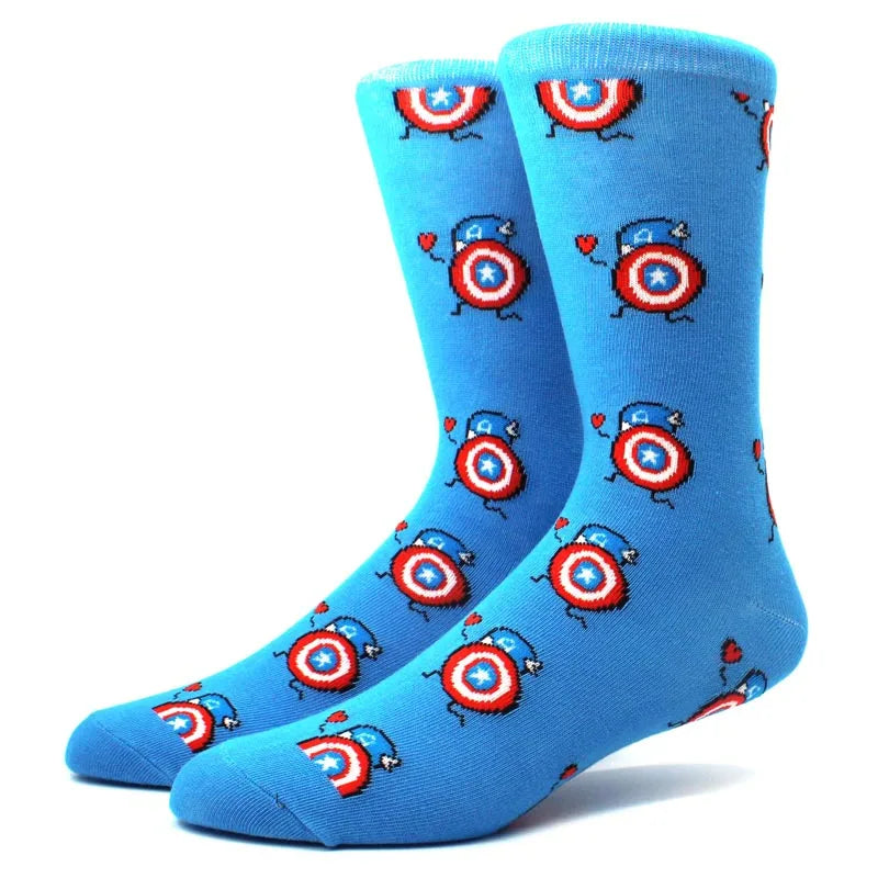 Avengers 'Chibi Captain America' Crew Socks — Little Sock Store