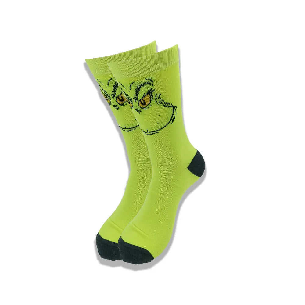 How The Grinch Stole Christmas 'Grinch's Face' Crew Socks — Little Sock ...