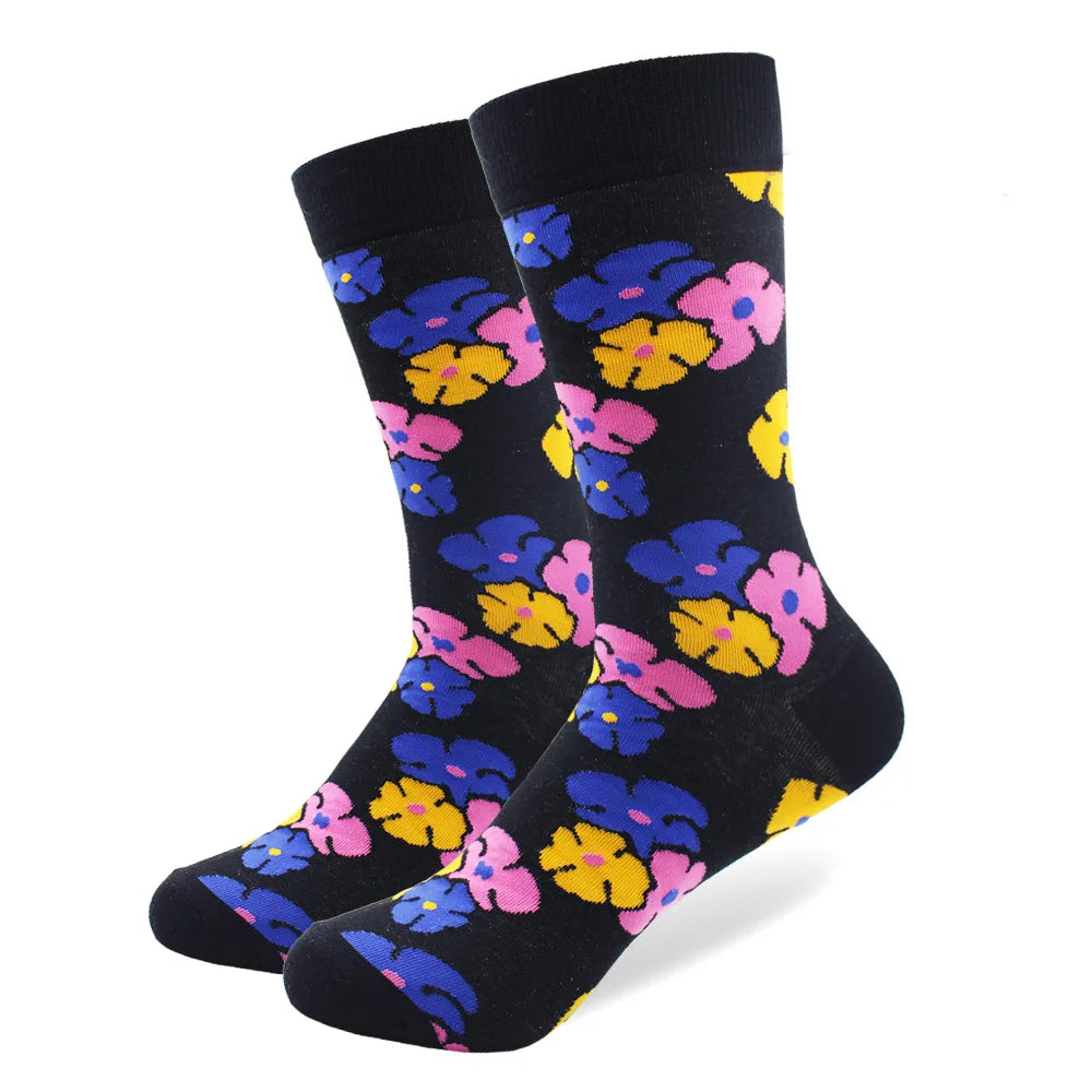 All Over "Pretty Flowers" Crew Socks — Little Sock Store