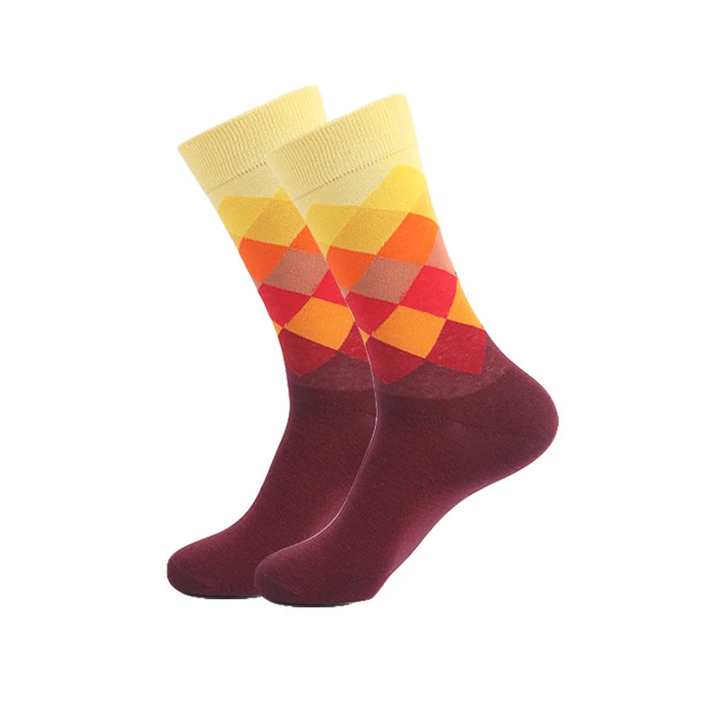 'Yellow Wine Red' Crew Socks — Little Sock Store