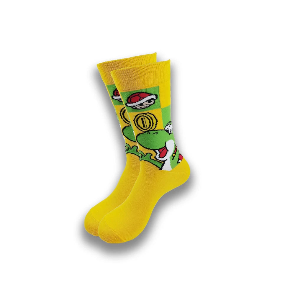 Super Mario 'Yoshi | Red Turtle Shell' Crew Socks — Little Sock Store