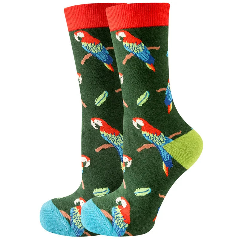 'Playful Parrot' Crew Socks — Little Sock Store