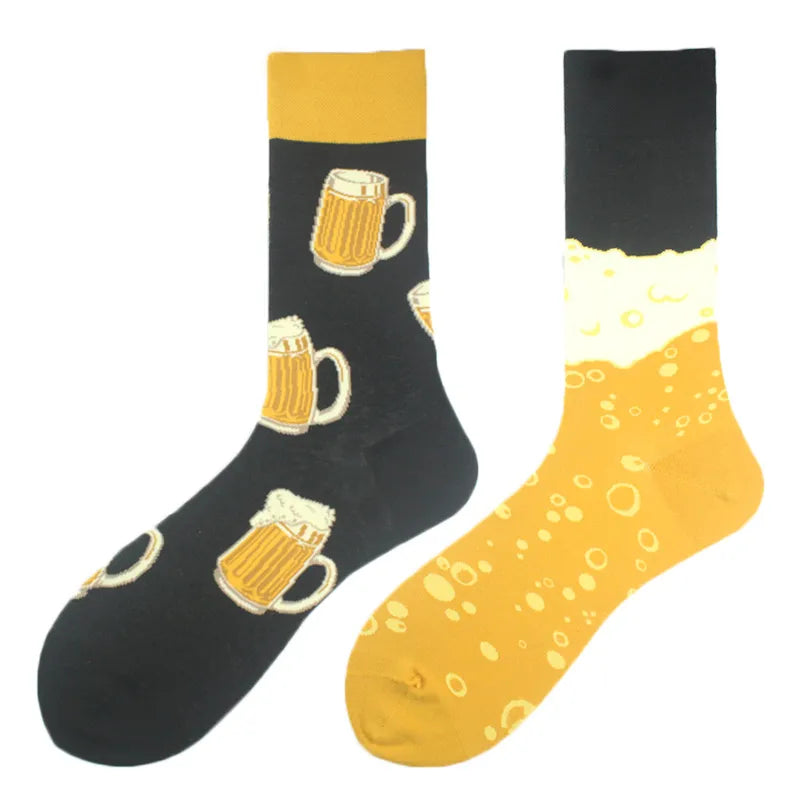 Mismatch 'Bottomless Beer' Crew Socks — Little Sock Store