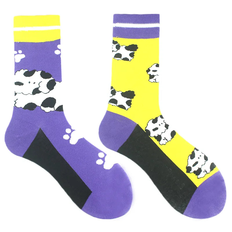 Mismatch 'Cutie Doggo' Crew Socks — Little Sock Store