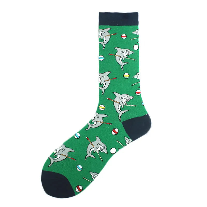 'Sharks Playing 8 Ball Pool' Crew Socks — Little Sock Store