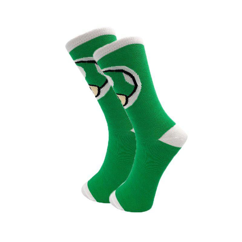 Super Mario "Green Toad Big Print" Socks — Little Sock Store