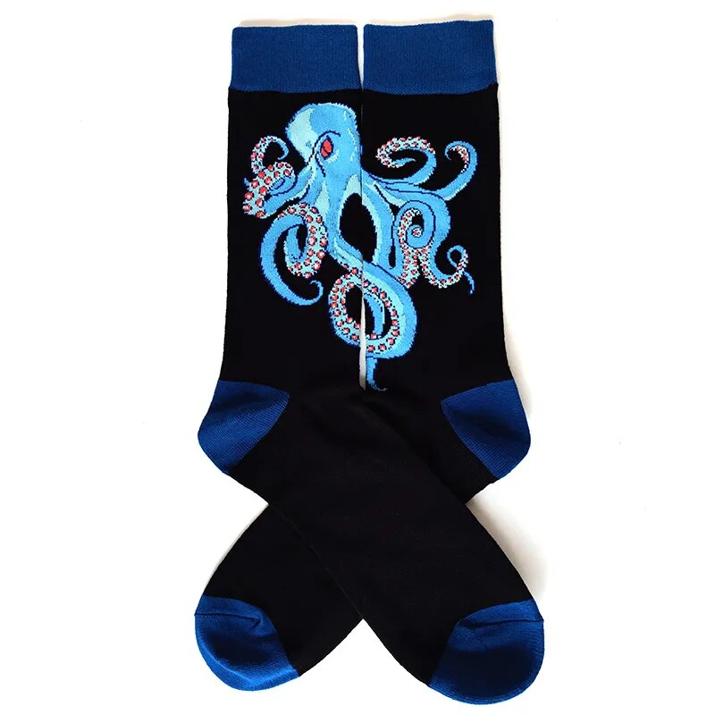 'Big Blue Octopus' Crew Socks — Little Sock Store
