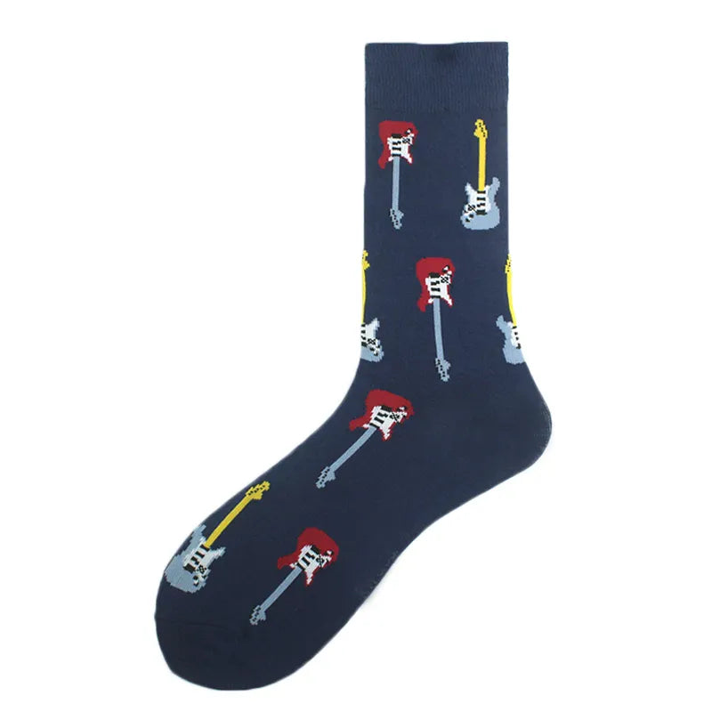 'Electric Music Guitar' Crew Socks — Little Sock Store
