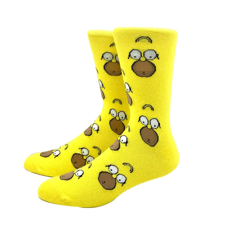 The Simpsons 'Homer Faces' Crew Socks — Little Sock Store