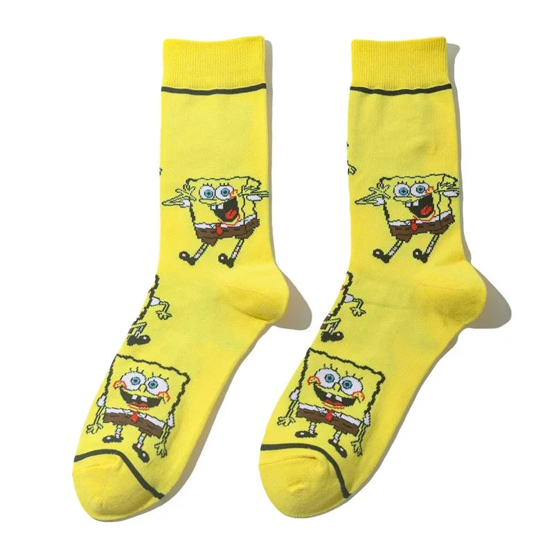 SpongeBob Squarepants 'Running Yellow' Crew Socks — Little Sock Store