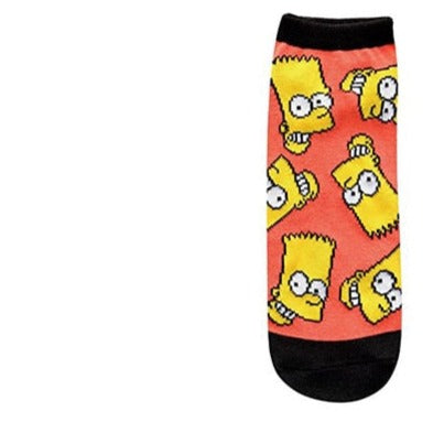 The Simpsons 'Bart's Head' Ankle Socks — Little Sock Store