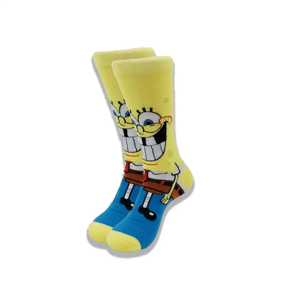 SpongeBob Squarepants 'Excited' Crew Socks — Little Sock Store