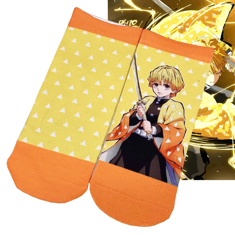 Demon Slayer 'Zenitsu Agatsuma' Ankle Socks — Little Sock Store