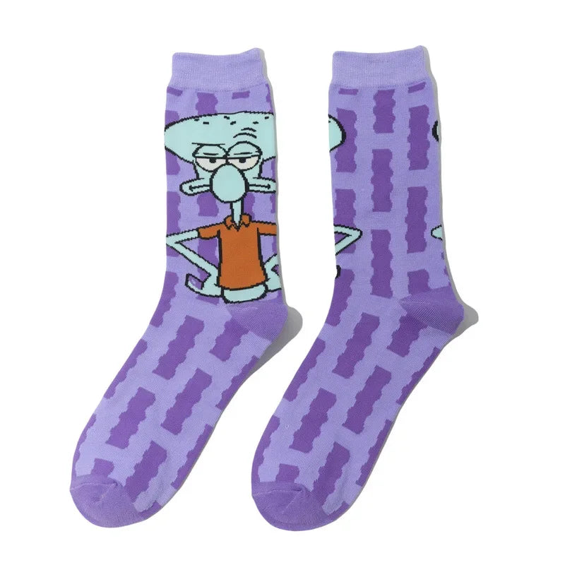 SpongeBob Squarepants 'Squidward | Waiting' Crew Socks — Little Sock Store
