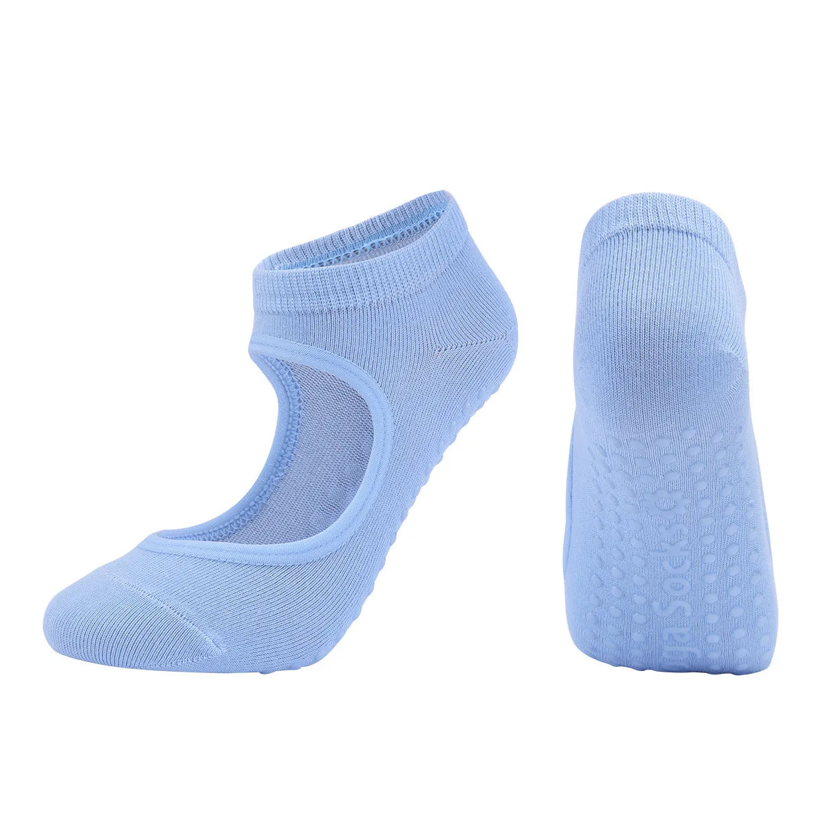 Non-slip 'Powder Blue' Yoga Socks — Little Sock Store