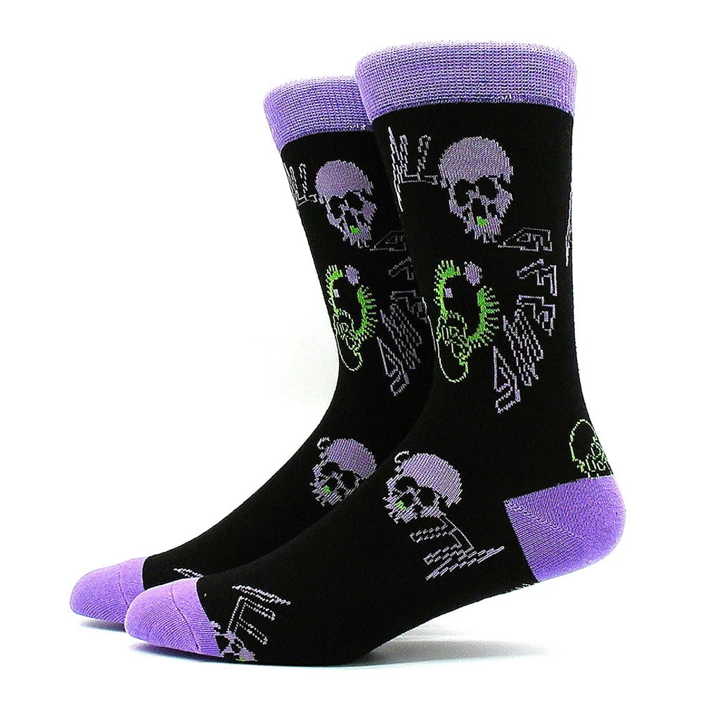 Dungeons and Dragons 'Purple Skull' Crew Socks — Little Sock Store