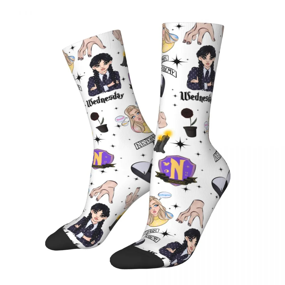 'Wednesday Addams' Crew Socks — Little Sock Store