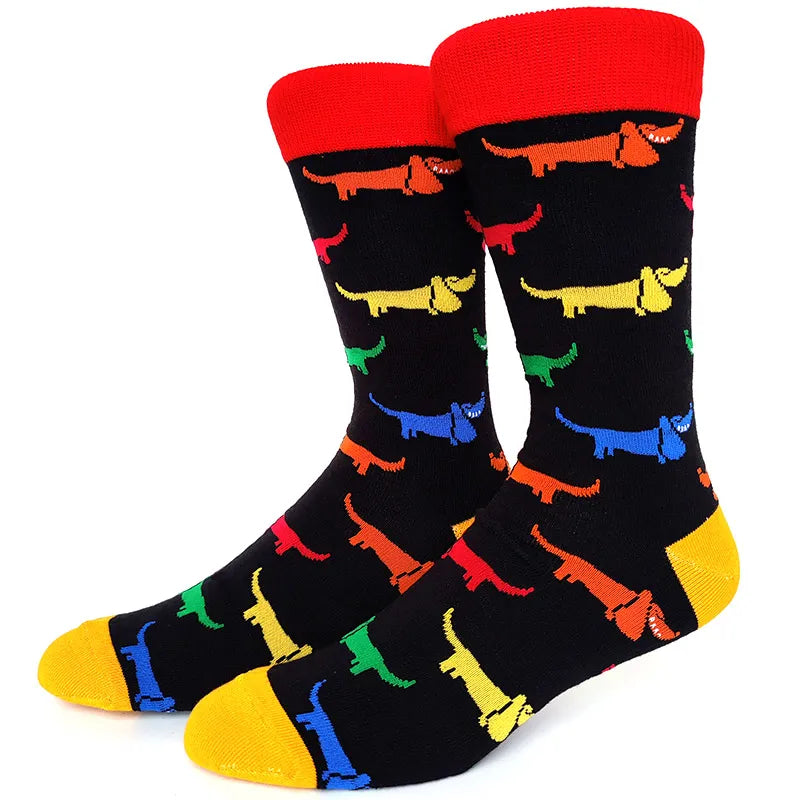 'Colorful Dachshund' Crew Socks — Little Sock Store