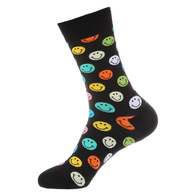 'Colorful Smiley Face' Crew Socks — Little Sock Store