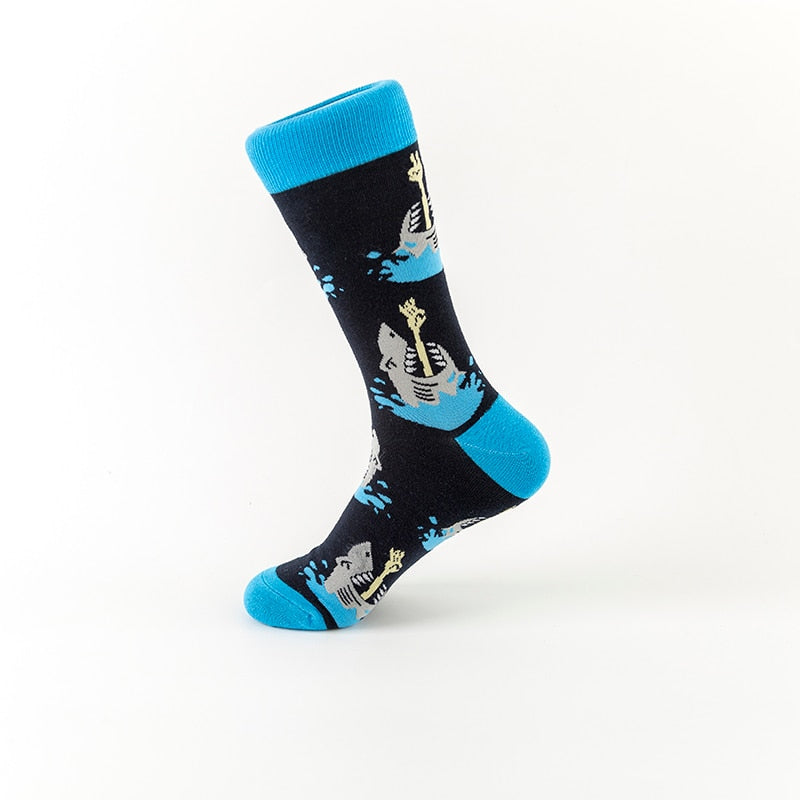'Man Eating Shark' Crew Socks — Little Sock Store