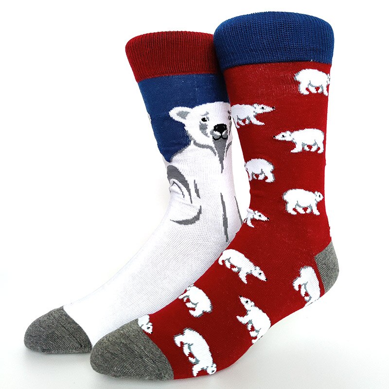 Mismatch 'Frosty Polar Bear' Crew Socks — Little Sock Store