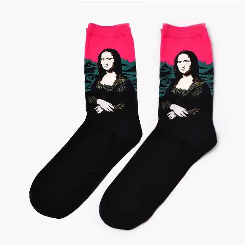 "Mona Lisa Version 2" Crew Socks — Little Sock Store