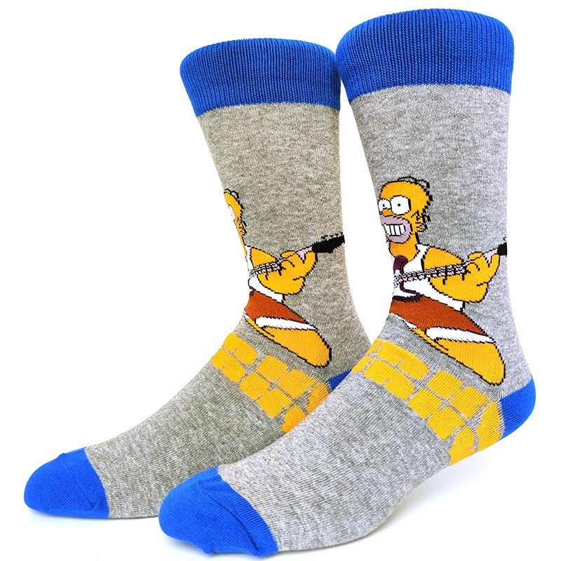 The Simpsons 'Homer | Guitar Playing' Crew Socks — Little Sock Store