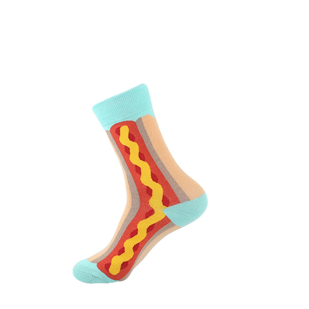 'Savory Hotdog' Crew Socks — Little Sock Store