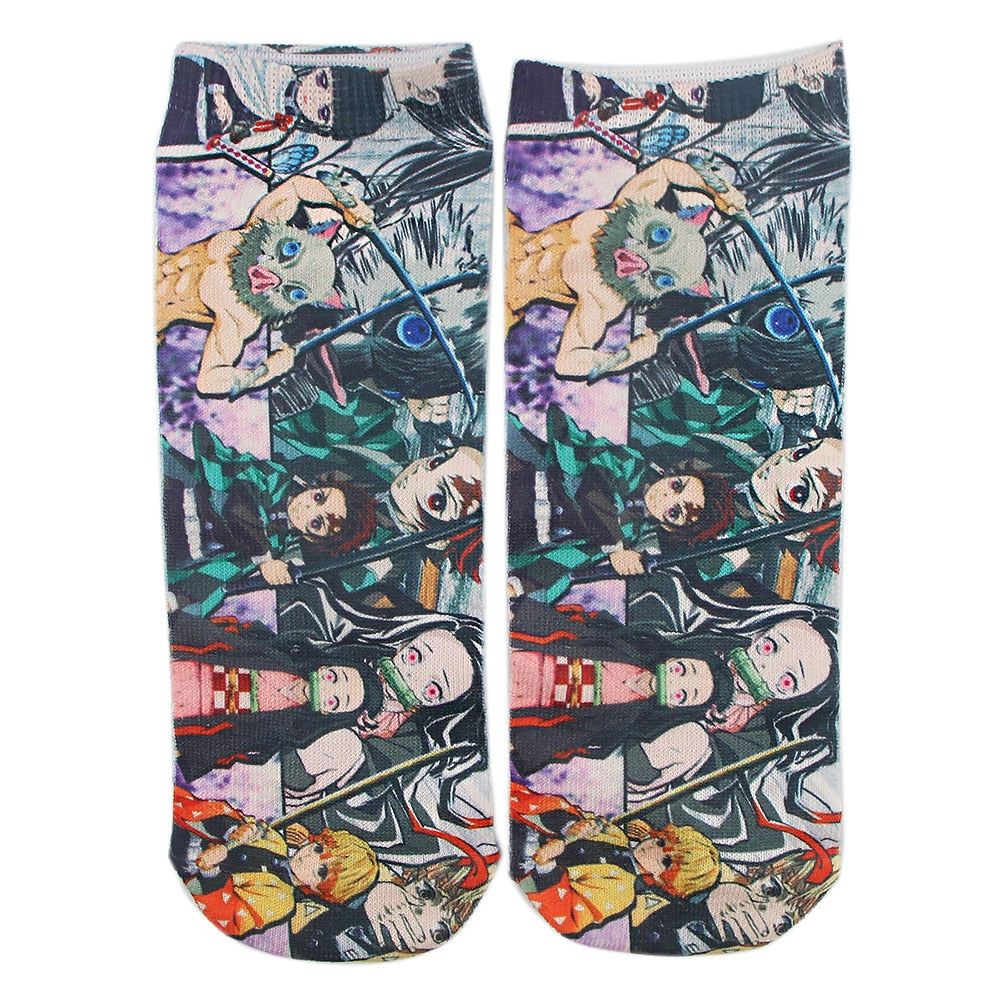Demon Slayer "Demon Slayer Characters Version 1" Ankle Socks — Little ...