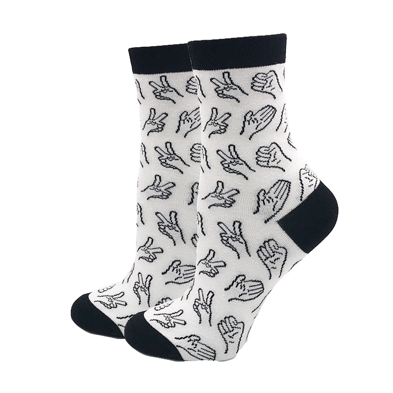 "Rock Paper Scissors" Crew Socks — Little Sock Store