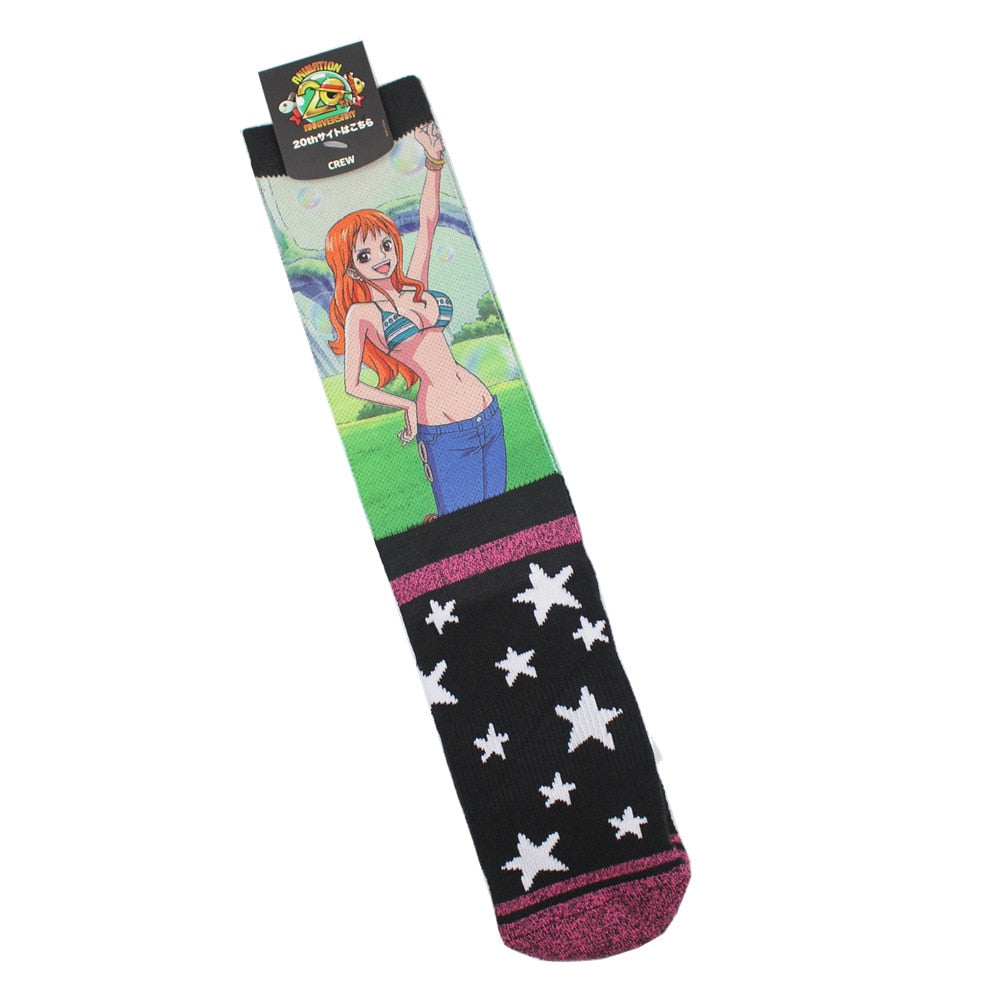 One Piece 'Long Haired Nami' Crew Socks — Little Sock Store
