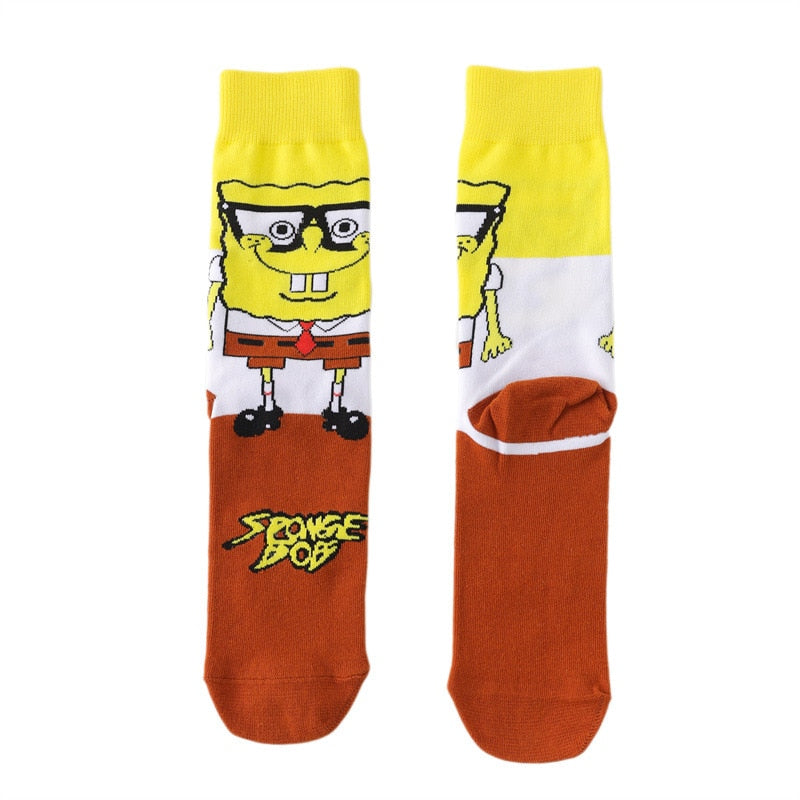 Spongebob 'Nerdy Spongebob' Crew Socks — Little Sock Store