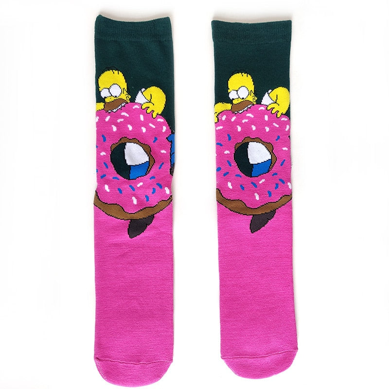 The Simpsons 'Homer | Pink Donut' Crew Socks — Little Sock Store