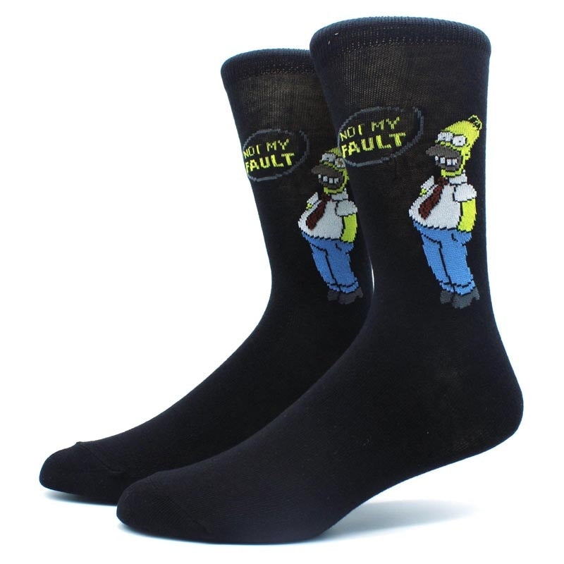 The Simpson "Homer Textual Print" Socks — Little Sock Store