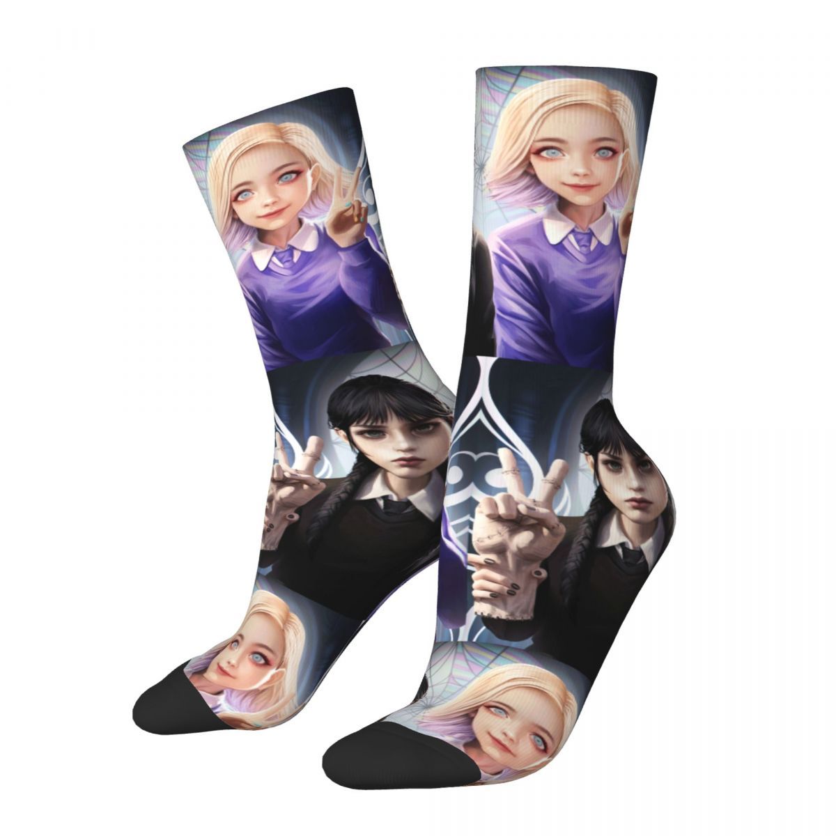Wednesday Addams "Wednesday Addams And Enid Sinclair" Crew Socks ...