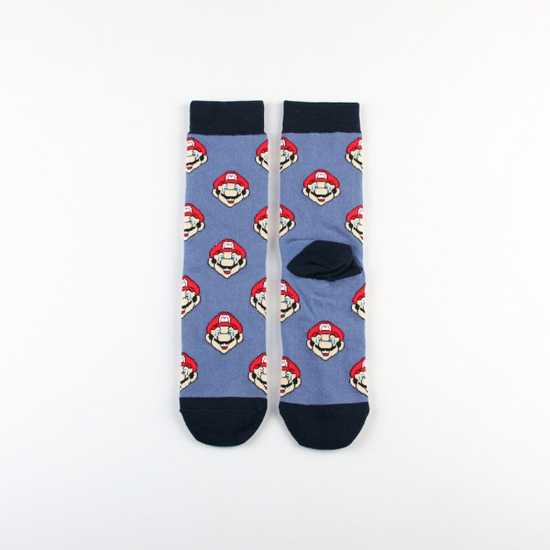 Super Mario 'Minimal Mario Blue' Crew Socks — Little Sock Store