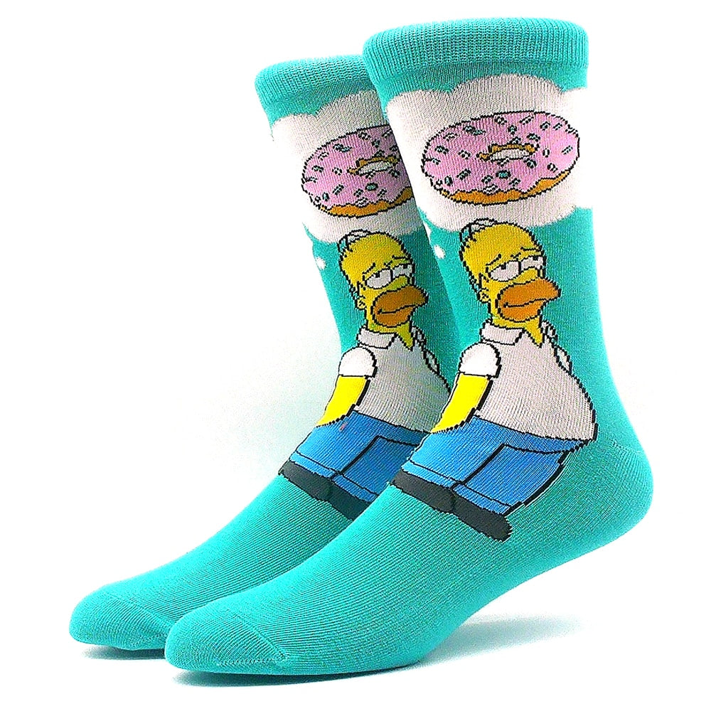 The Simpsons 'Homer Craving Donuts' Crew Socks — Little Sock Store