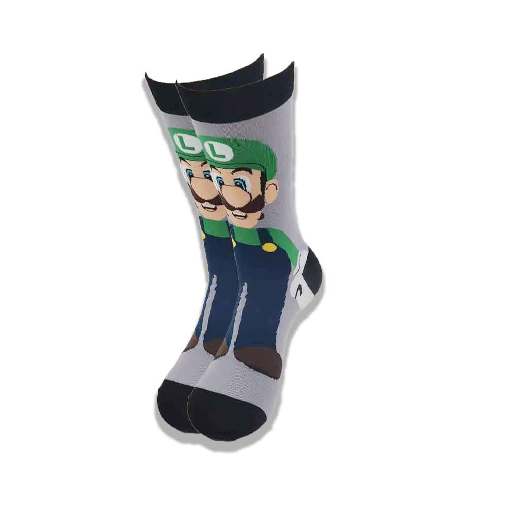 Super Mario 'Smiling Luigi' Crew Socks — Little Sock Store