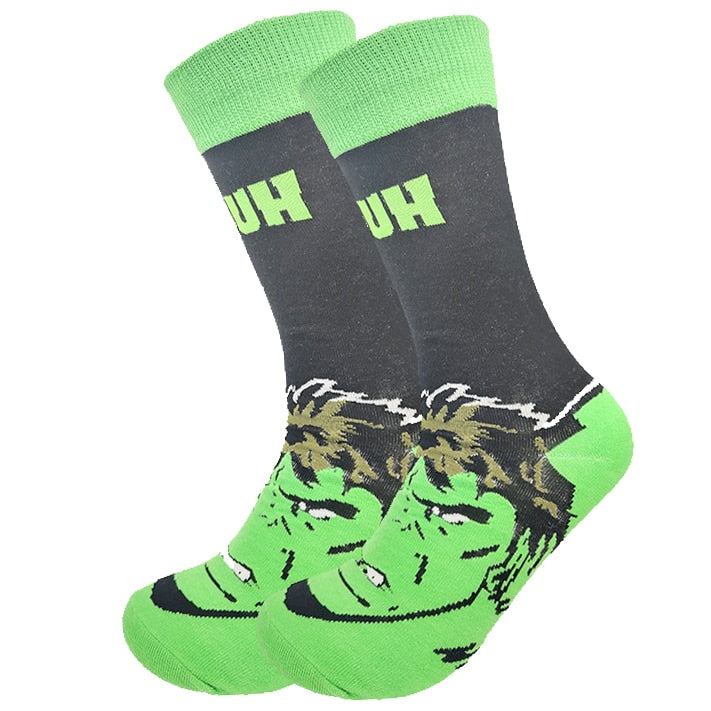 Avengers 'Comic Hulk Big Print' Crew Socks — Little Sock Store