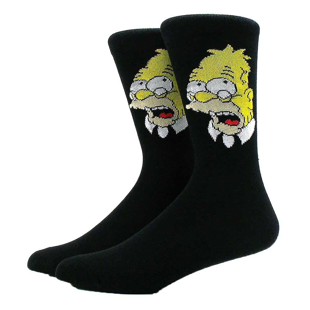 The Simpsons "Minimal Print Grampa" Socks — Little Sock Store