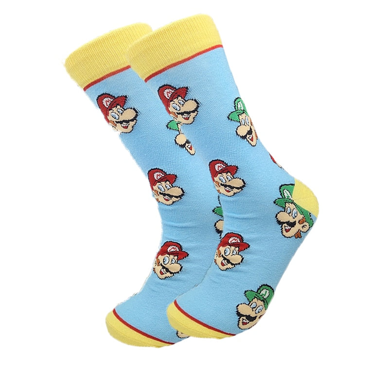 Super Mario 'Mario And Luigi' Crew Socks — Little Sock Store