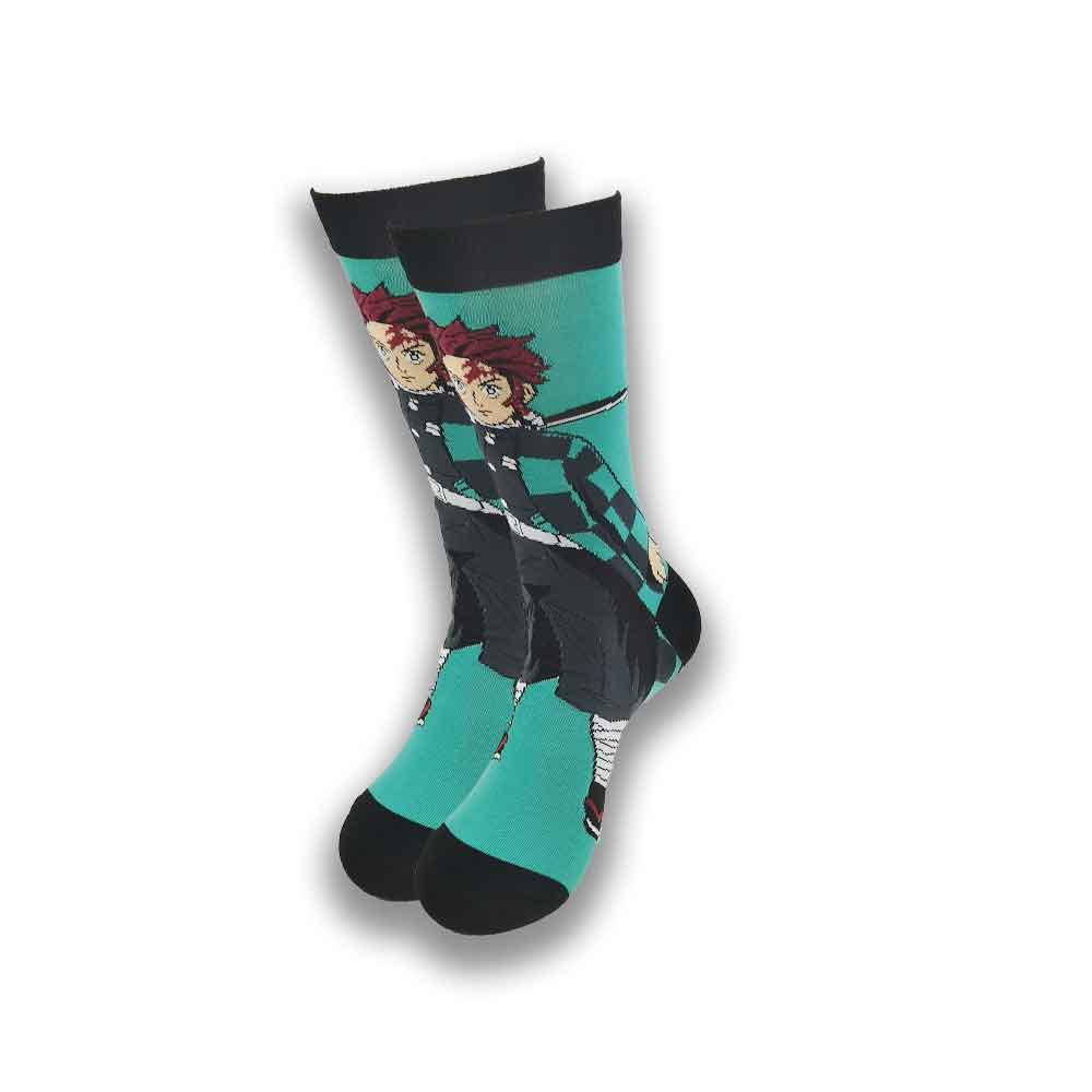 Demon Slayer 'Tanjiro Kamado' Crew Socks — Little Sock Store