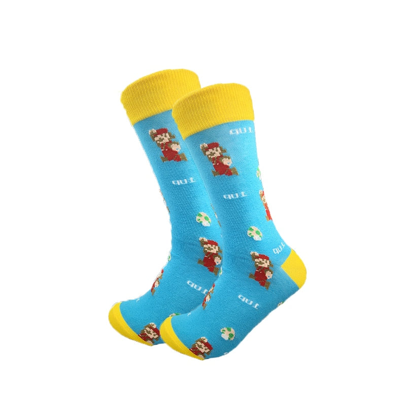 Super Mario 'Jumping OG Mario' Crew Socks — Little Sock Store