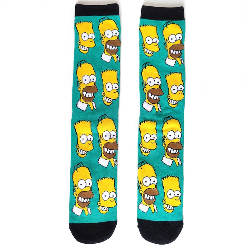 The Simpsons 'Homer and Bart Duo' Crew Socks — Little Sock Store