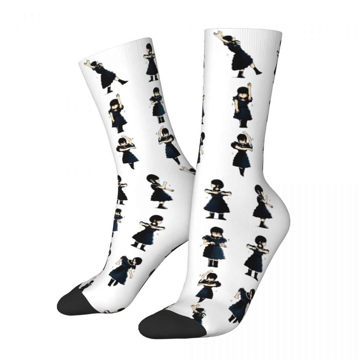 Wednesday Addams "Wednesday Addams Dancing" Crew Socks — Little Sock Store