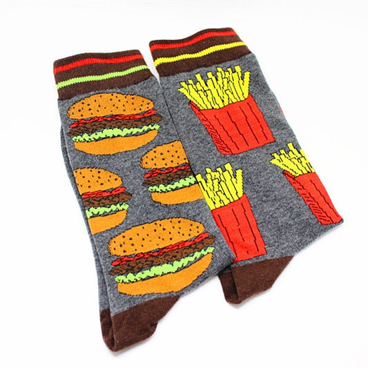 'Burger And Fries' Crew Socks — Little Sock Store