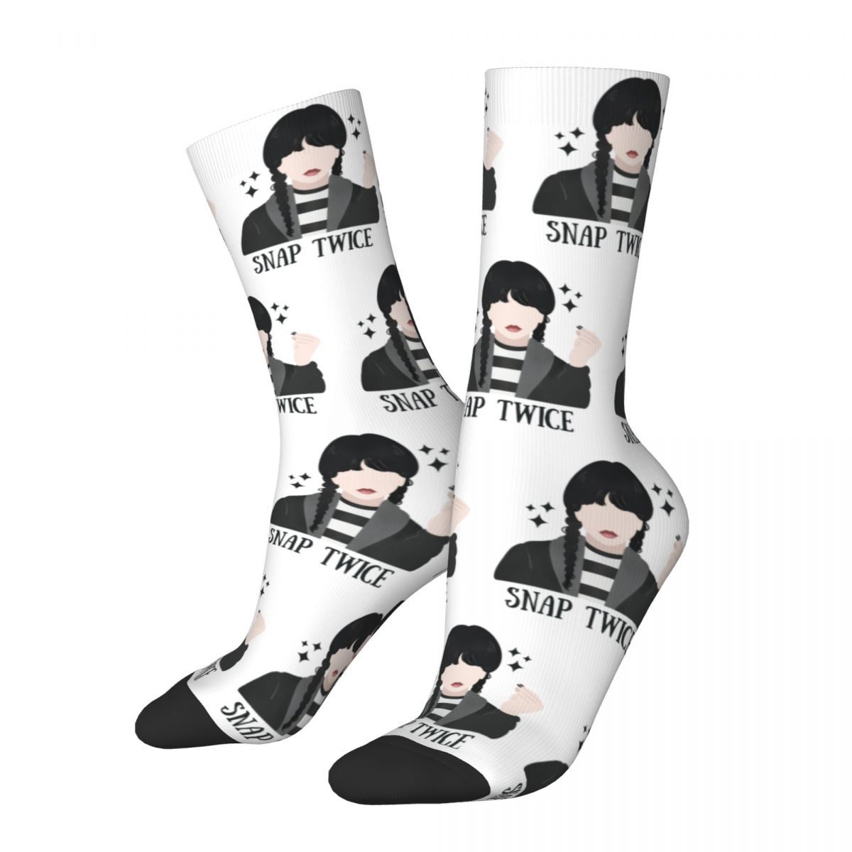 Wednesday Addams "Sketch Drawing Wednesday Addams" Crew Socks — Little ...