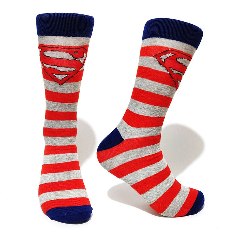 Superman 'Full Stripe Super Logo' Crew Socks — Little Sock Store