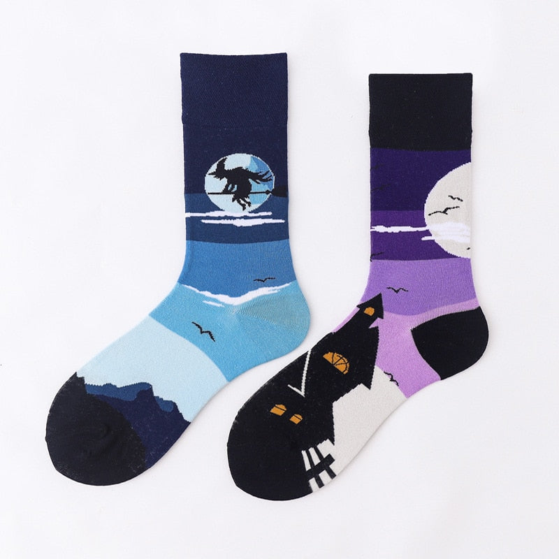 Mismatch 'Spooky Halloween' Crew Socks — Little Sock Store