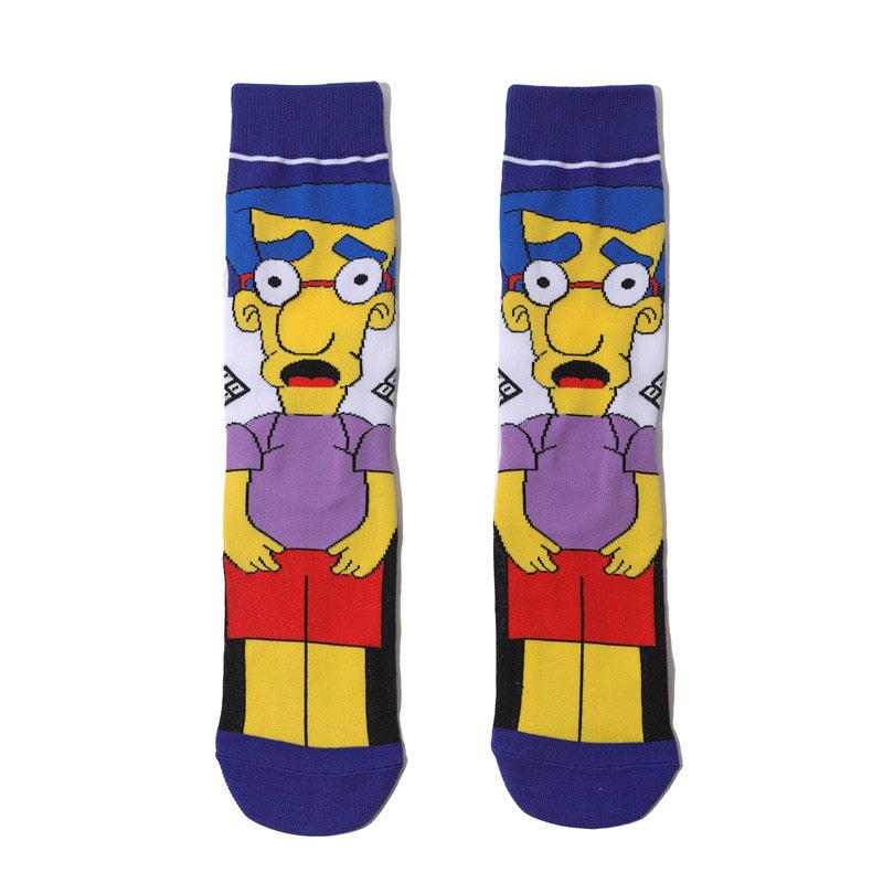 The Simpsons 'Milhouse Houten | Surprised' Crew Socks — Little Sock Store